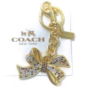 Coach | Accessories | Coach Jeweled Bow Keychain Bag Charm Nwt | Poshmark
